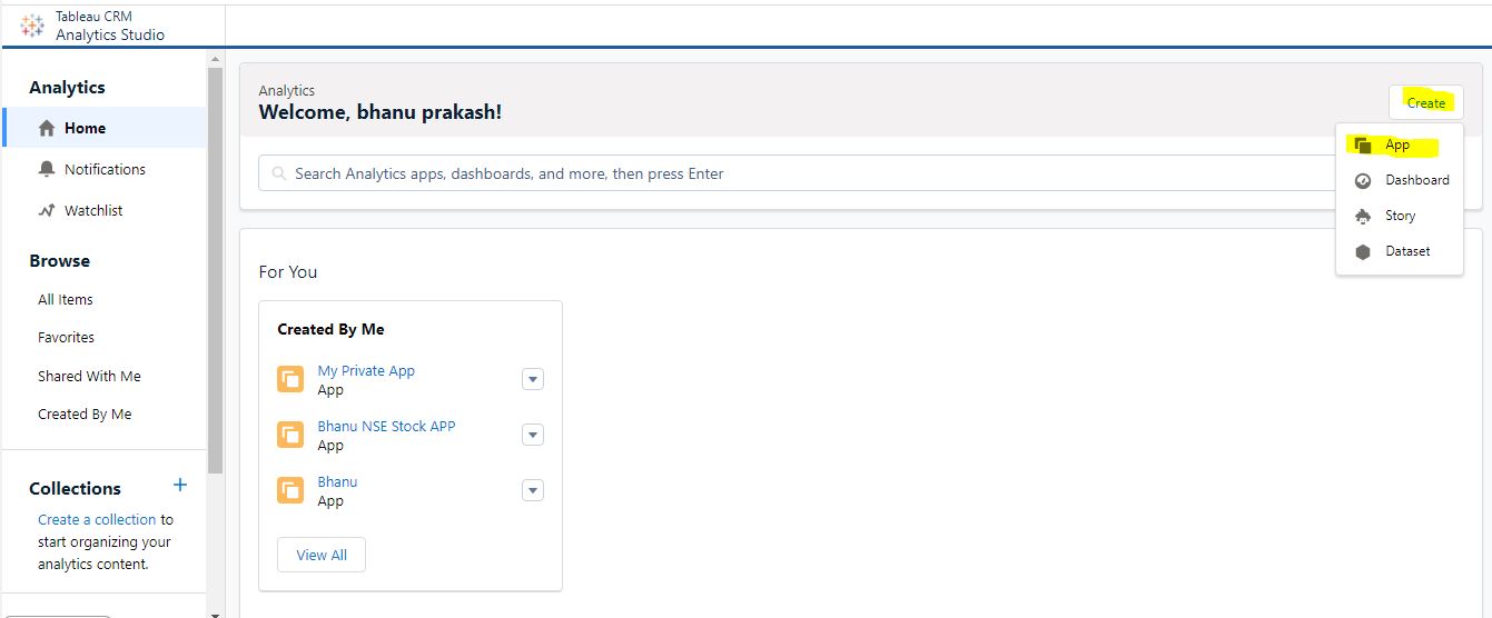 Create An App in Tableau CRM in Salesforce - ForceLearn - 2025