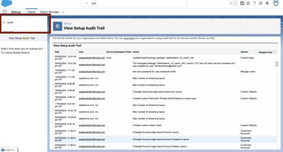 What is Audit Trail in Salesforce - ForceLearn