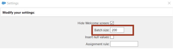 Set Batch Size in Data Loader in Salesforce - ForceLearn
