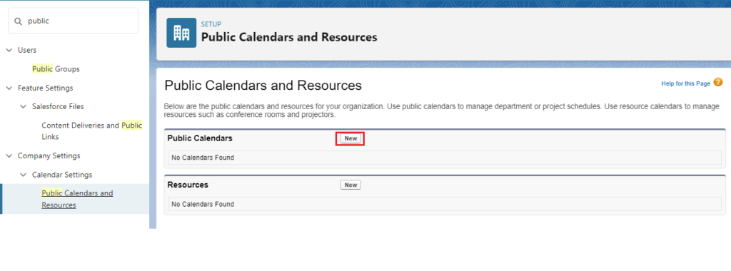 How to Setup Public Calendar in Salesforce - ForceLearn