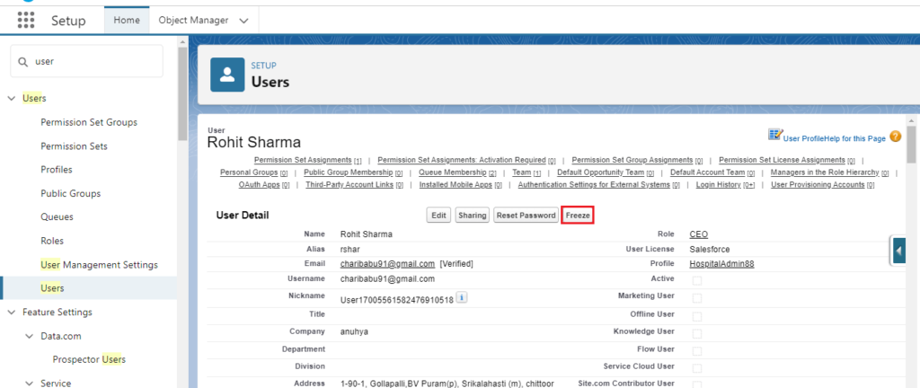 Difference Between Freeze And Deactivate In Salesforce Forcelearn