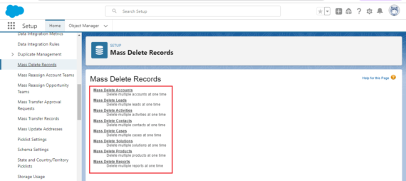 How Mass Delete Records in Salesforce - ForceLearn