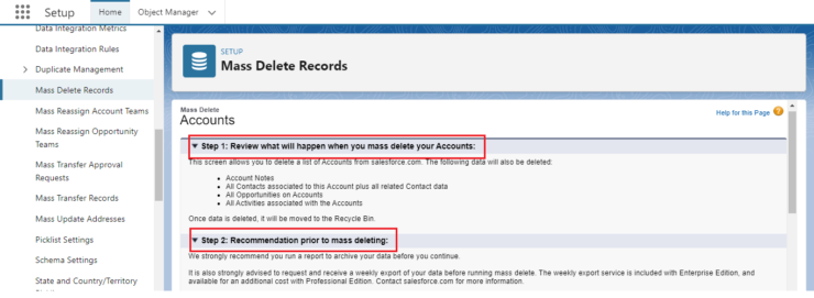 How Mass Delete Records in Salesforce - ForceLearn