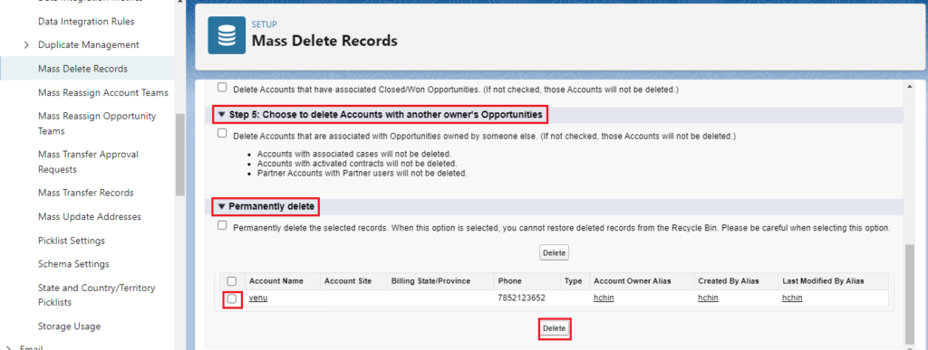 How Mass Delete Records in Salesforce - ForceLearn