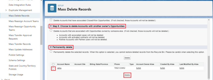 How Mass Delete Records in Salesforce - ForceLearn