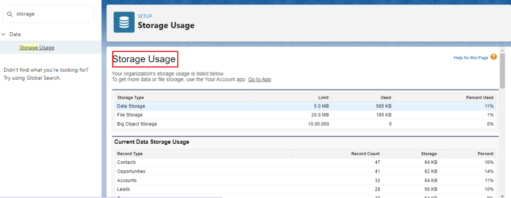 What is Storage Usage and Its Uses in Salesforce - ForceLearn