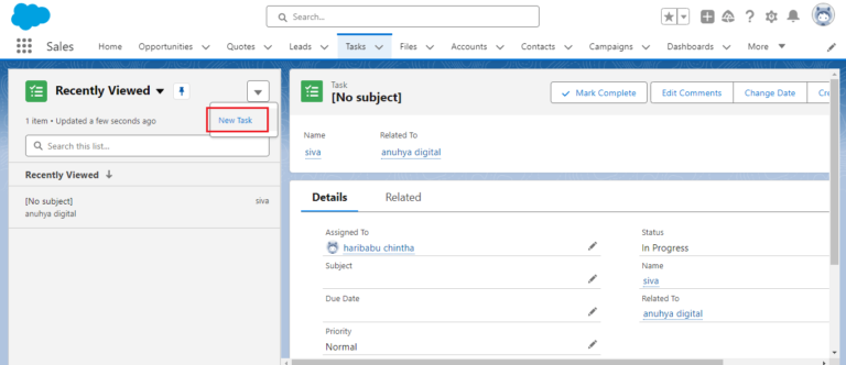 What is Task in Salesforce - ForceLearn