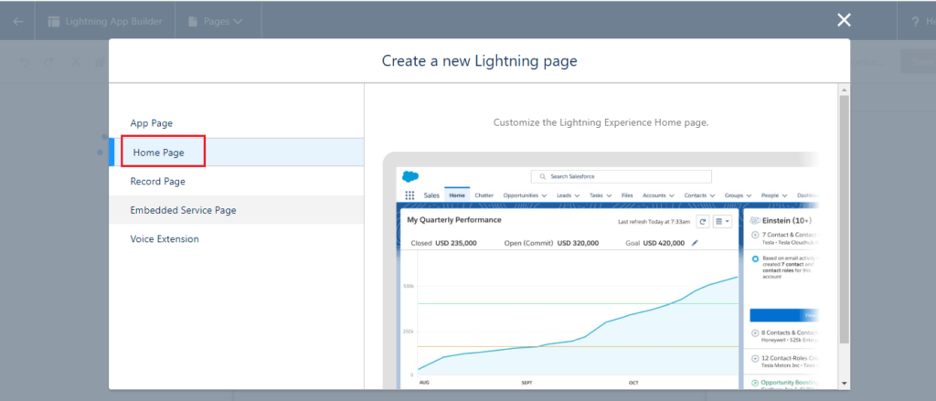 What Is Home Page In Lightning App Builder Forcelearn